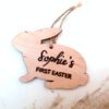 Handmade Wooden Personalised First Easter Bunny Rabbit Tag - Wooden You ...