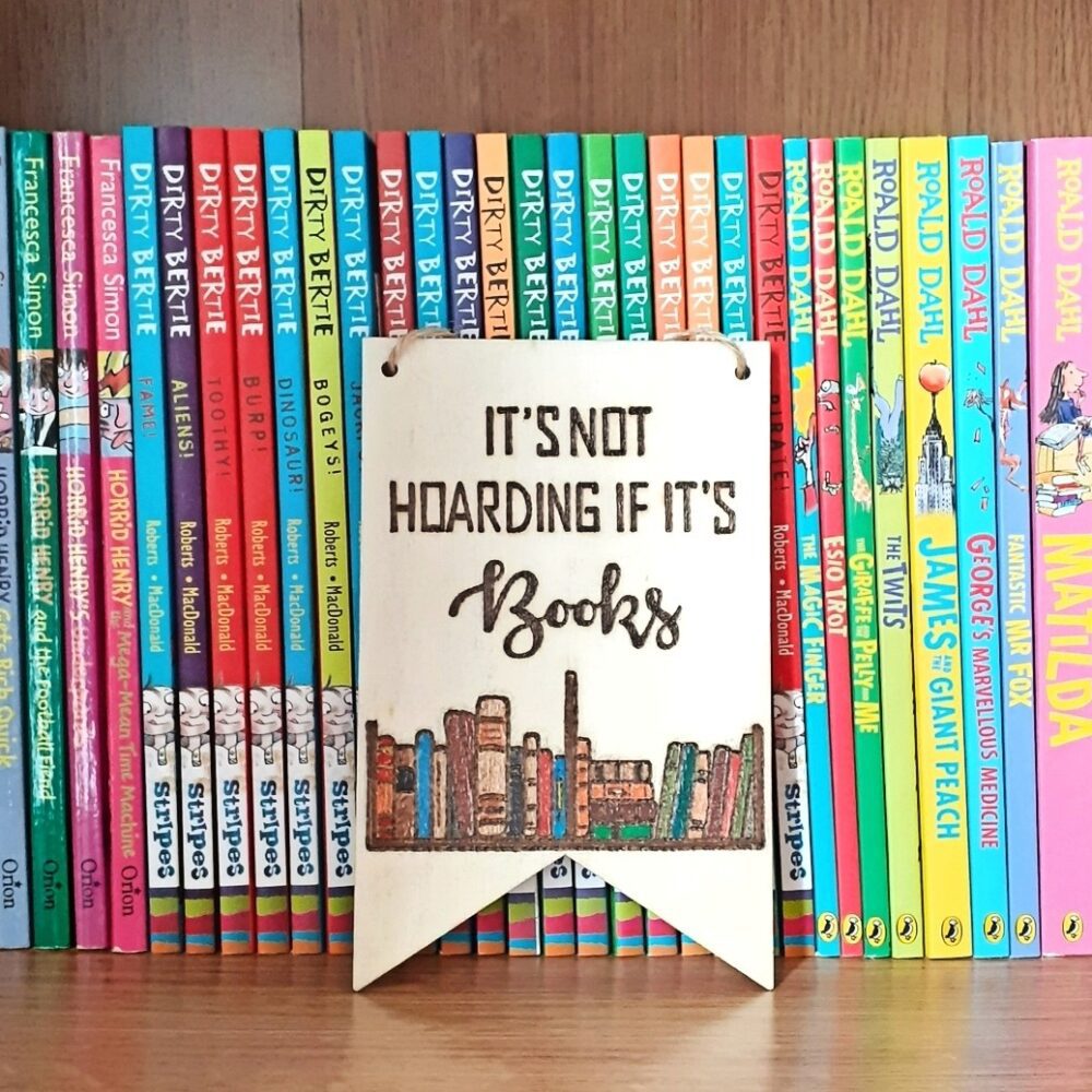 Handmade Wooden Book Sign Gift - Wooden You Love