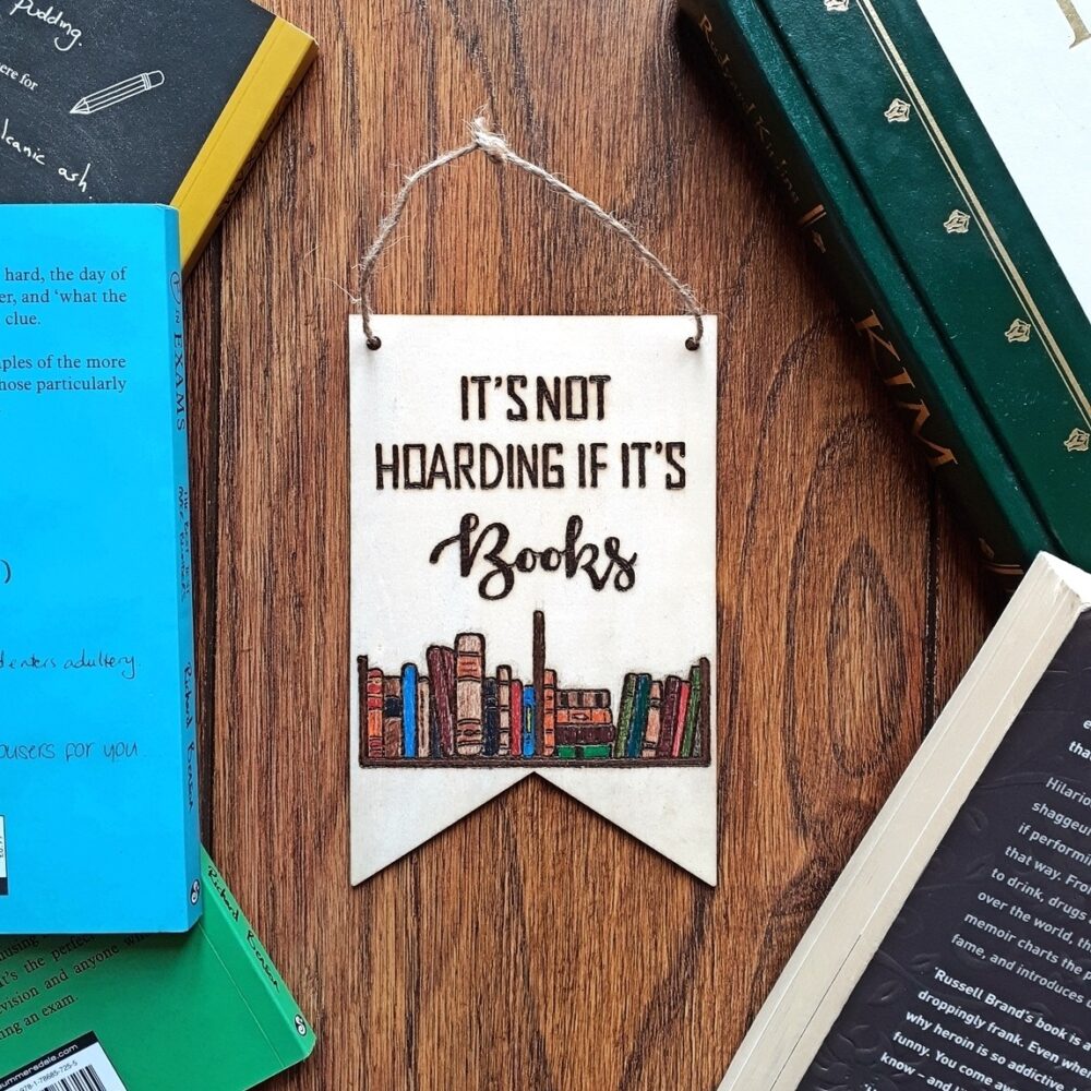 Handmade Wooden Book Sign Gift - Wooden You Love