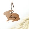 Handmade Wooden Personalised Easter Bunny Rabbit Tag - Wooden You Love